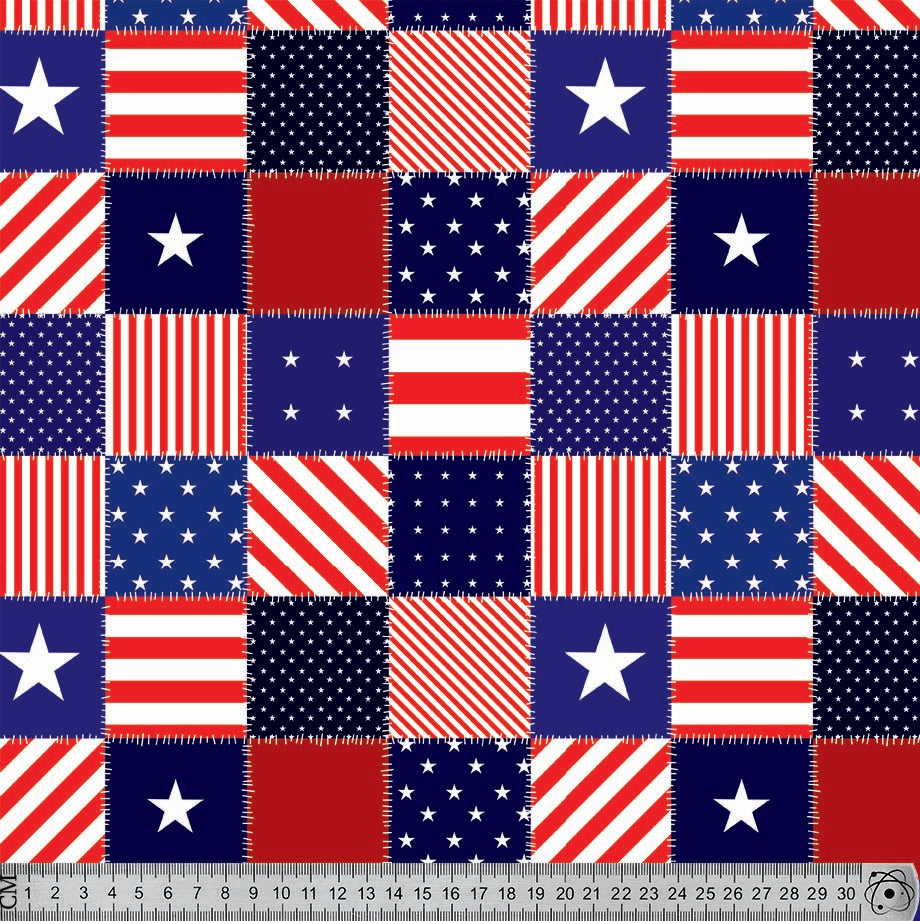 American Flag Patchwork. – Fabricsverse