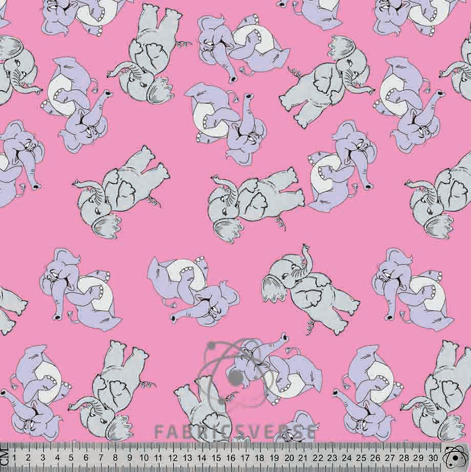 E2021 Pink Elephant Print. – Fabricsverse